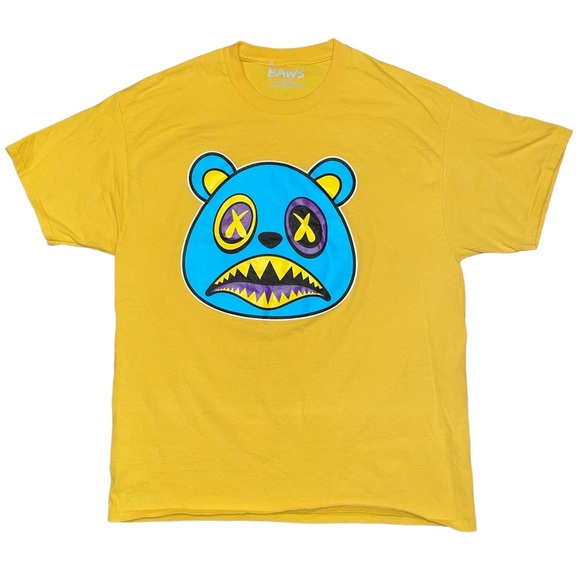 Born A Wild Soul BAWS | Shirts | Baws Yellow Crazy Bear Graphic Tshirt ...